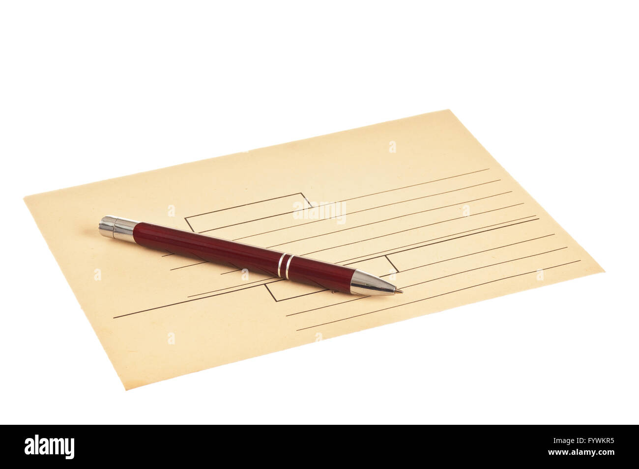envelopes and a pen Stock Photo - Alamy
