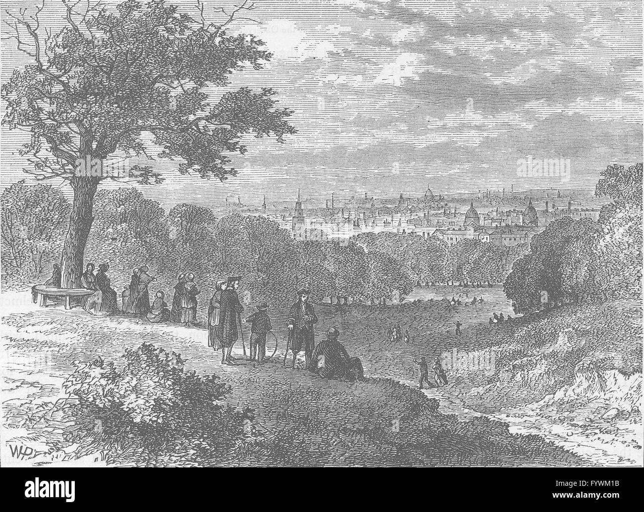 London from greenwich hill hi-res stock photography and images - Alamy