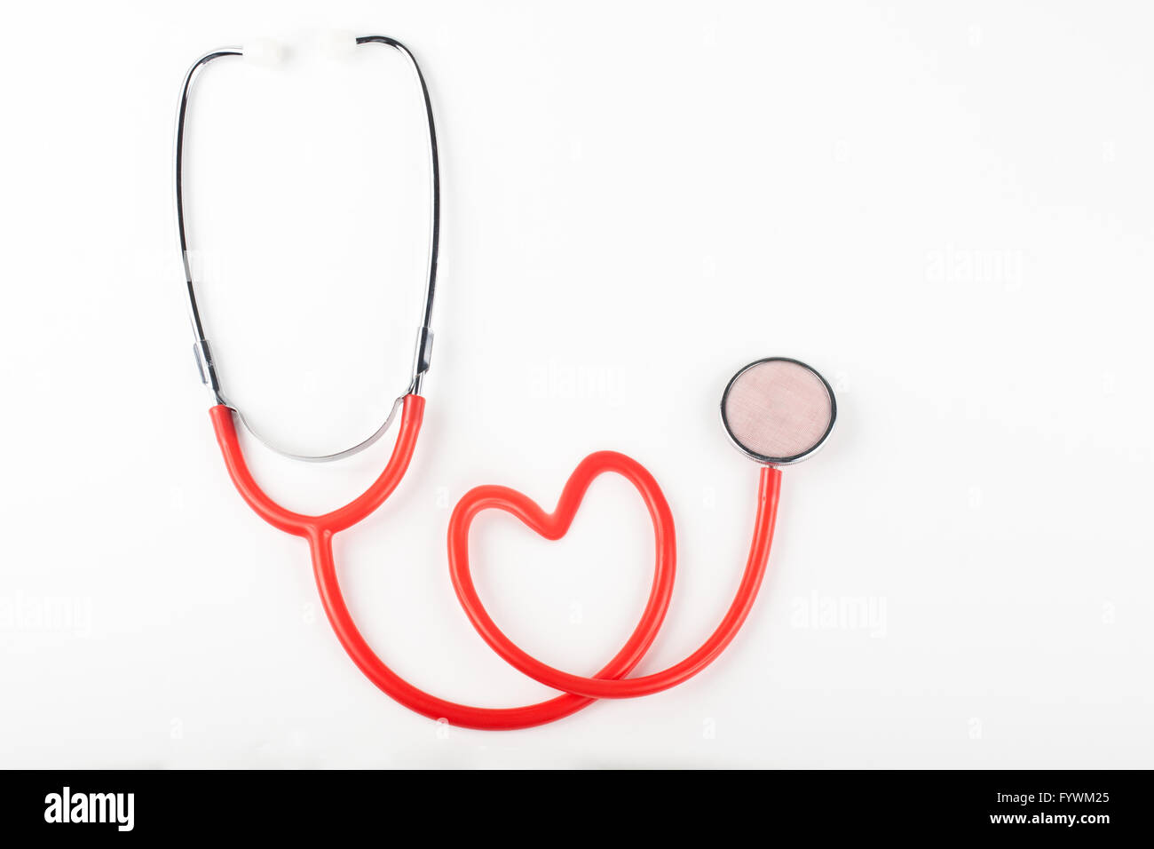 red heart stethoscope Stock Photo - Alamy