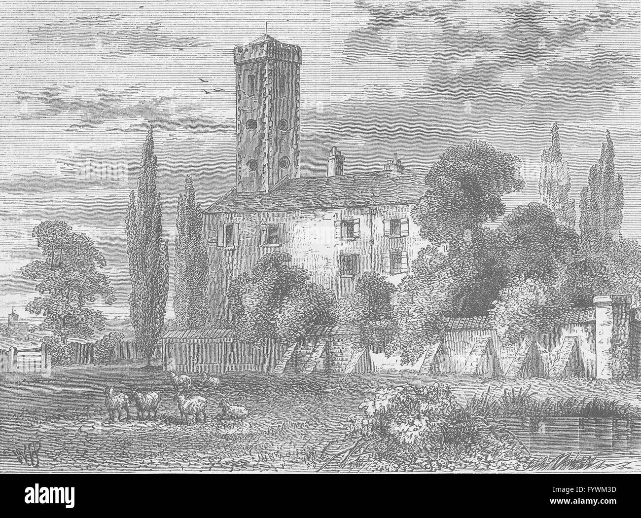 PECKHAM: "Heaton's Folly", in 1804. London, antique print c1880 Stock ...