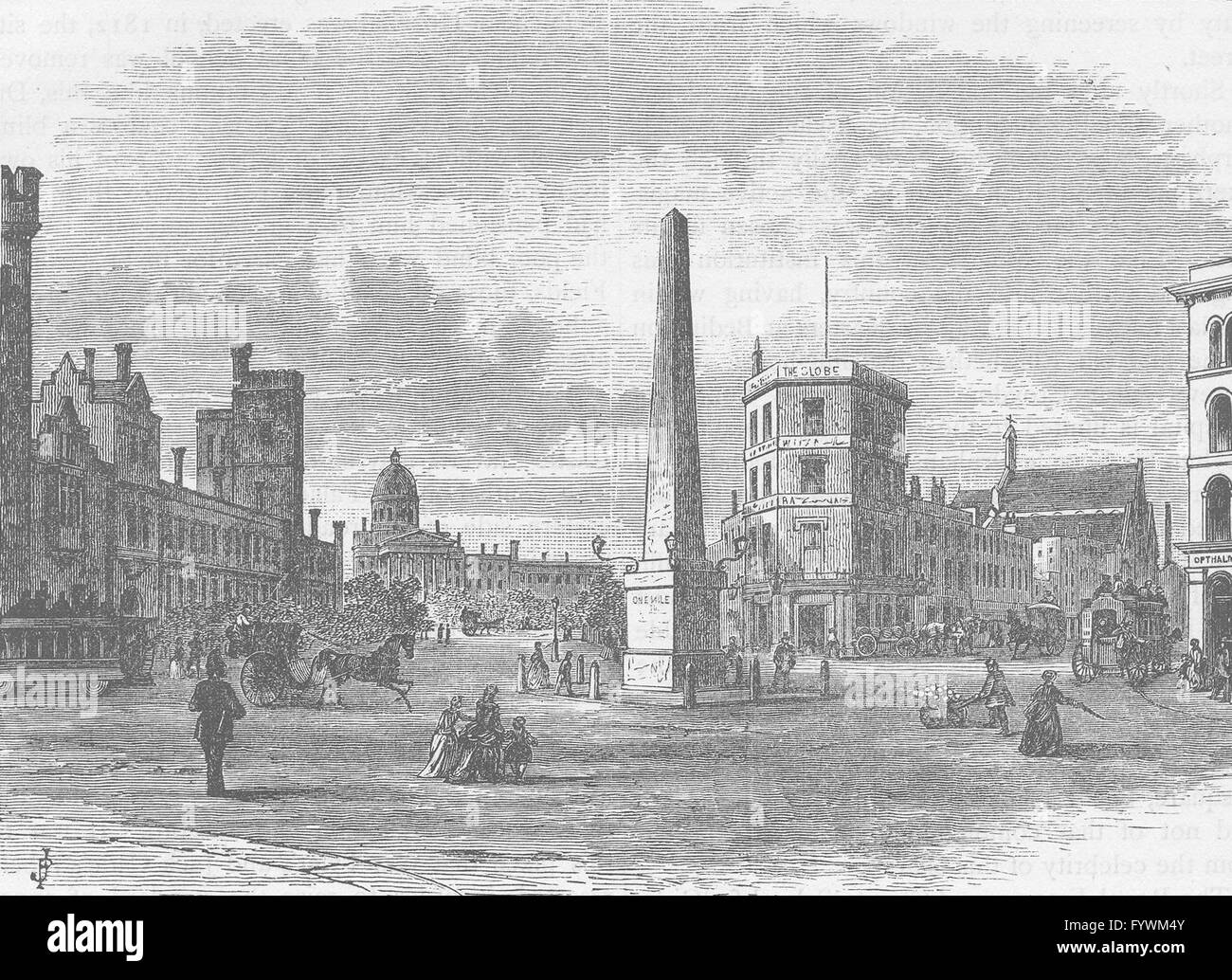 Obelisk st georges circus southwark Black and White Stock Photos ...