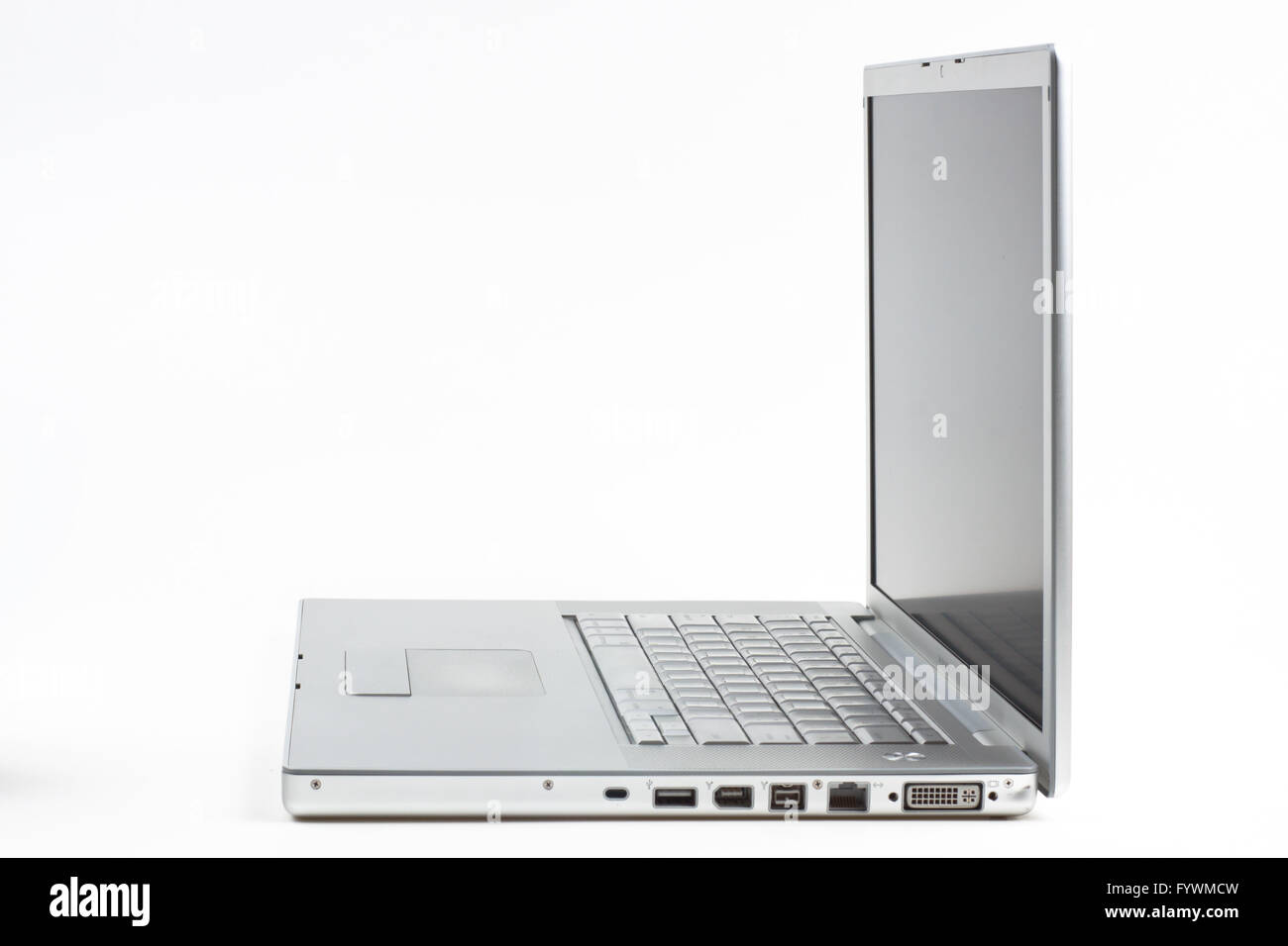 Silver laptop side view black hi-res stock photography and images - Alamy
