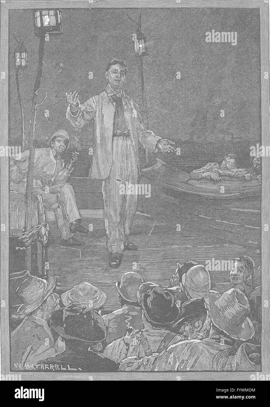 Al fresco concert Black and White Stock Photos & Images - Alamy