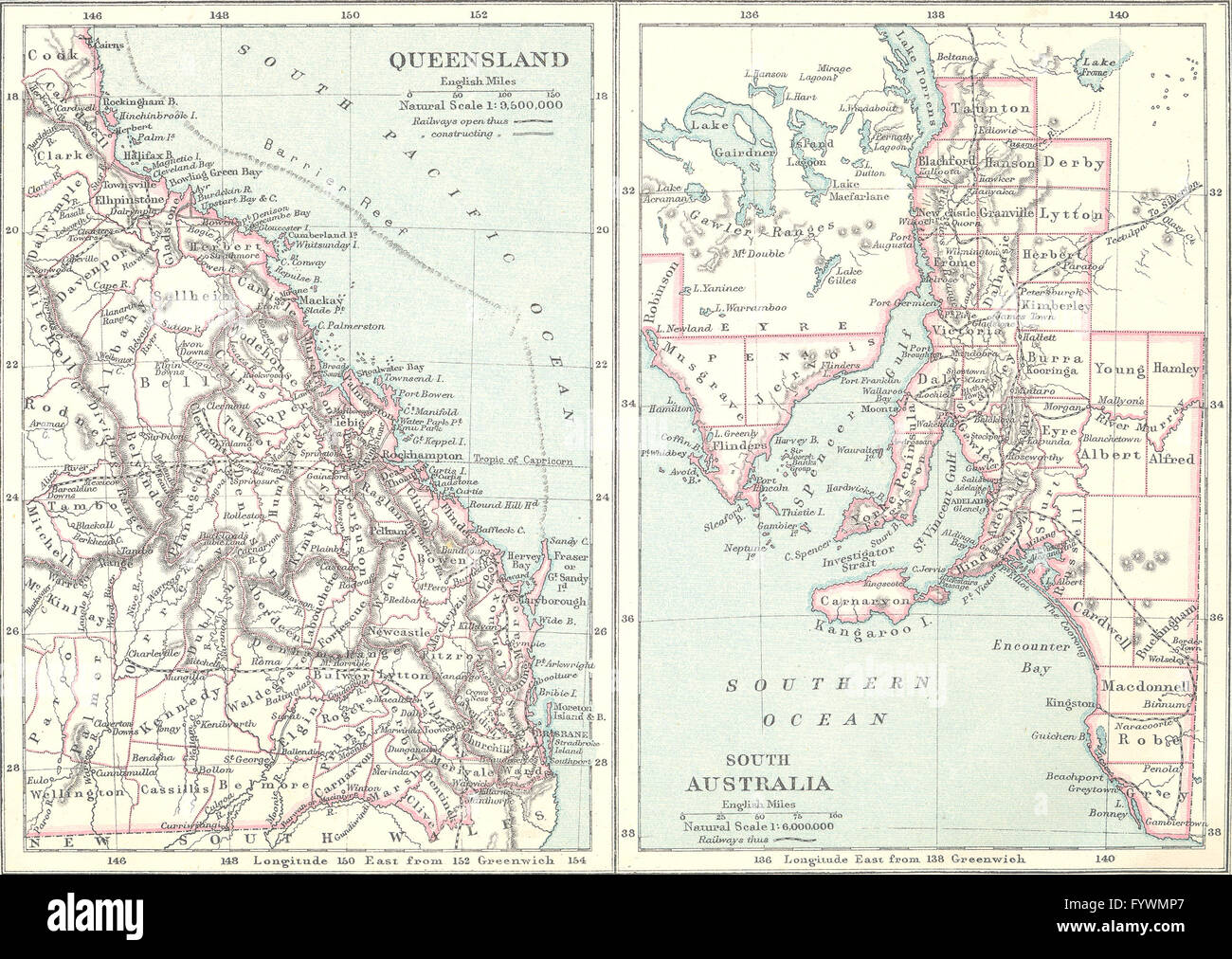 Map australia 1890 hi-res stock photography and images - Alamy