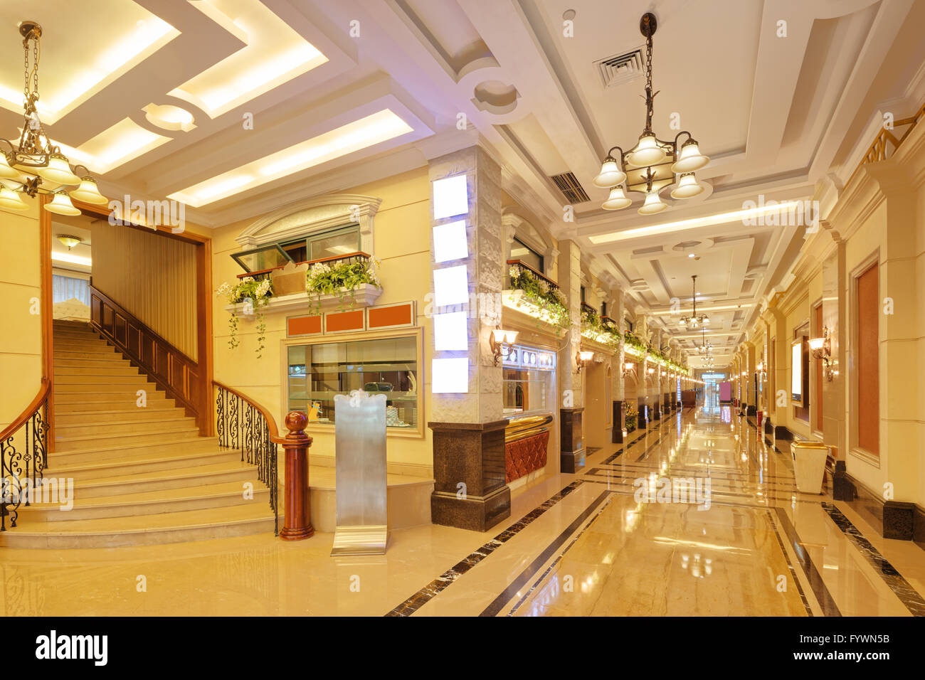 interior of luxury hall corridor Stock Photo - Alamy
