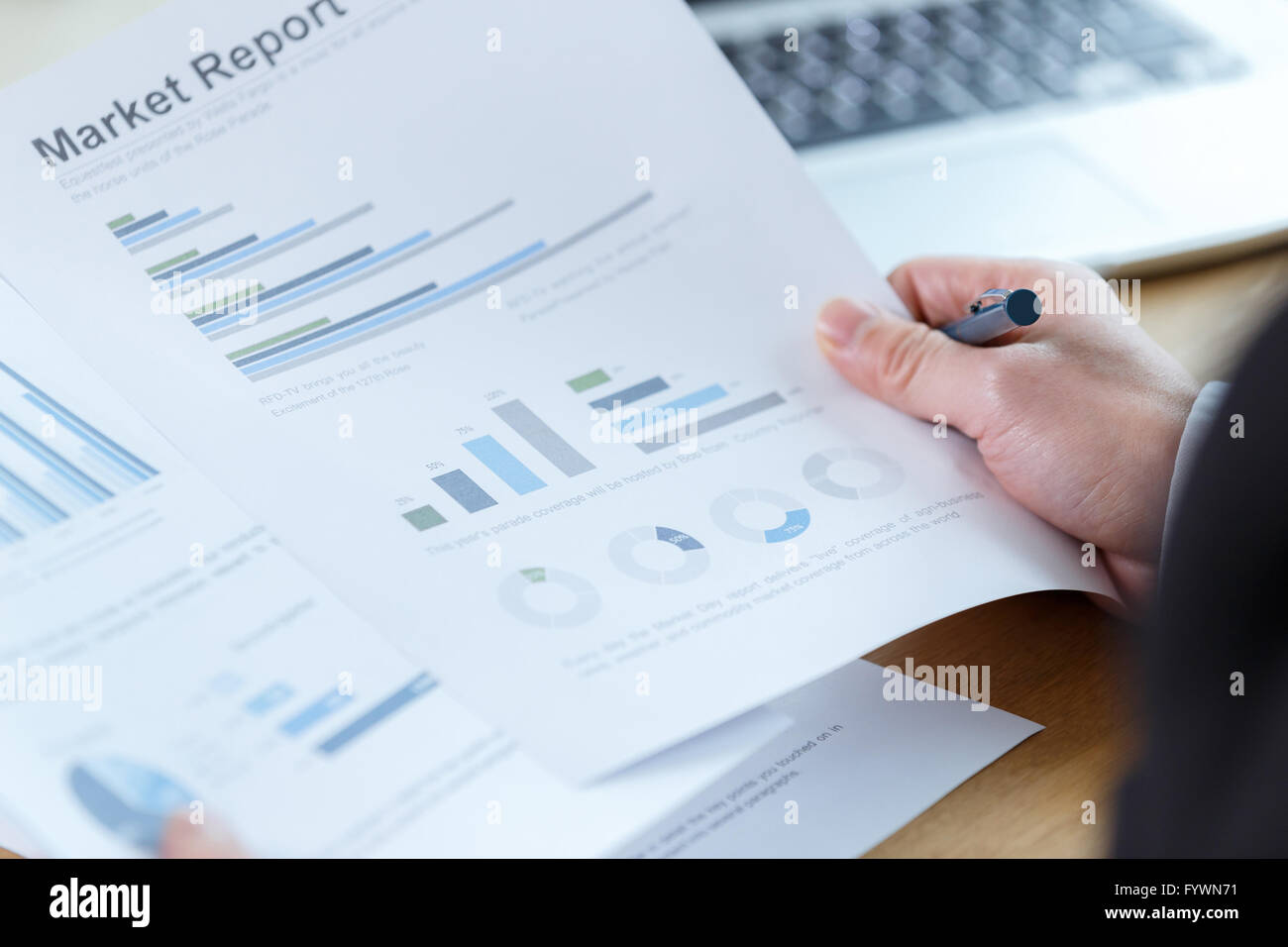businessman checking financial reports Stock Photo - Alamy