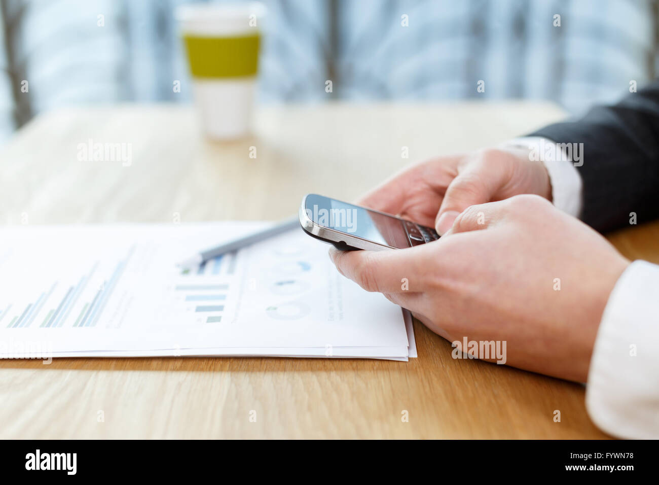 businessman checking financial reports Stock Photo - Alamy