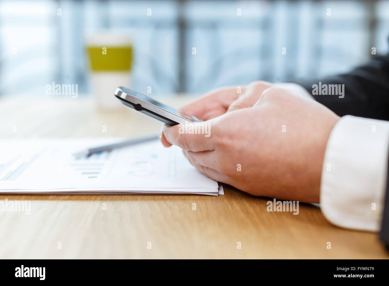 businessman checking financial reports Stock Photo - Alamy