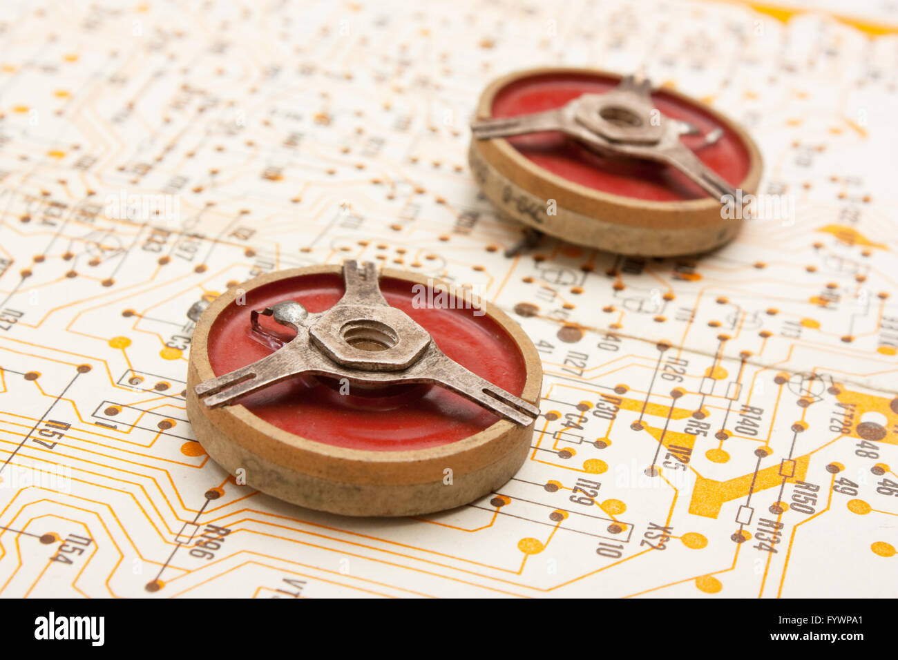 Old electronic components Stock Photo - Alamy