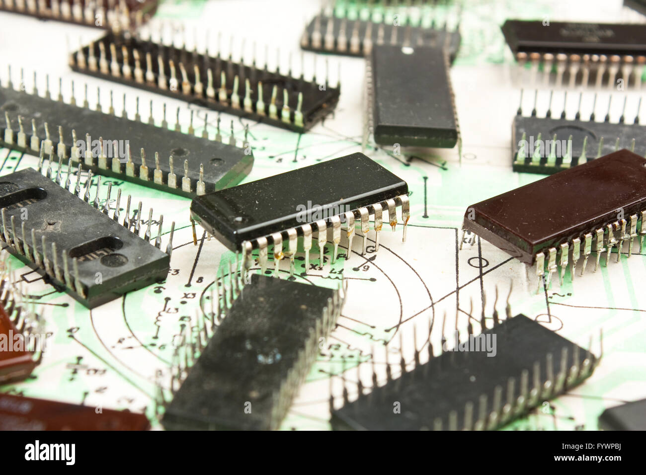 Old electronic components Stock Photo - Alamy