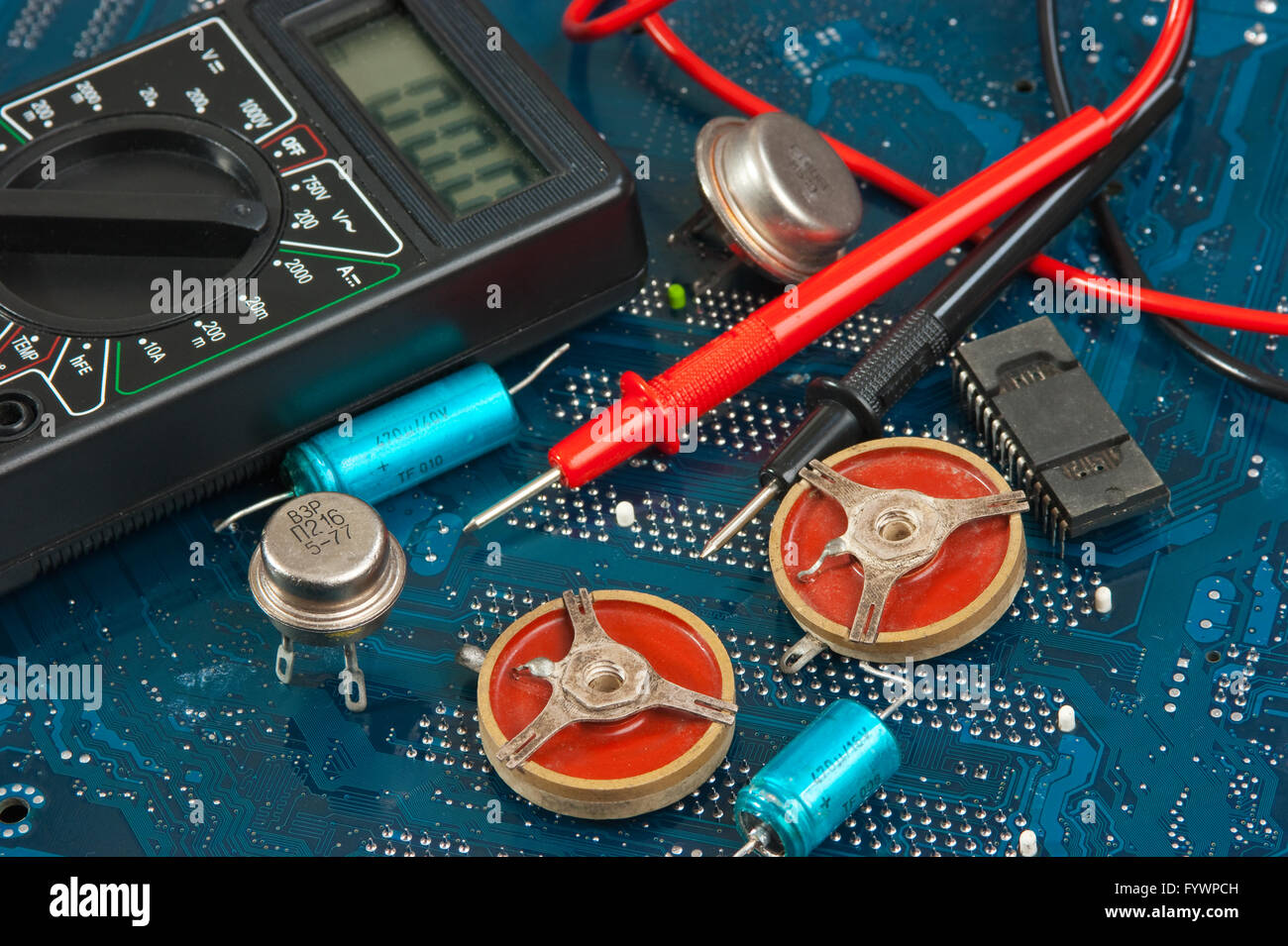old electronic components Stock Photo - Alamy