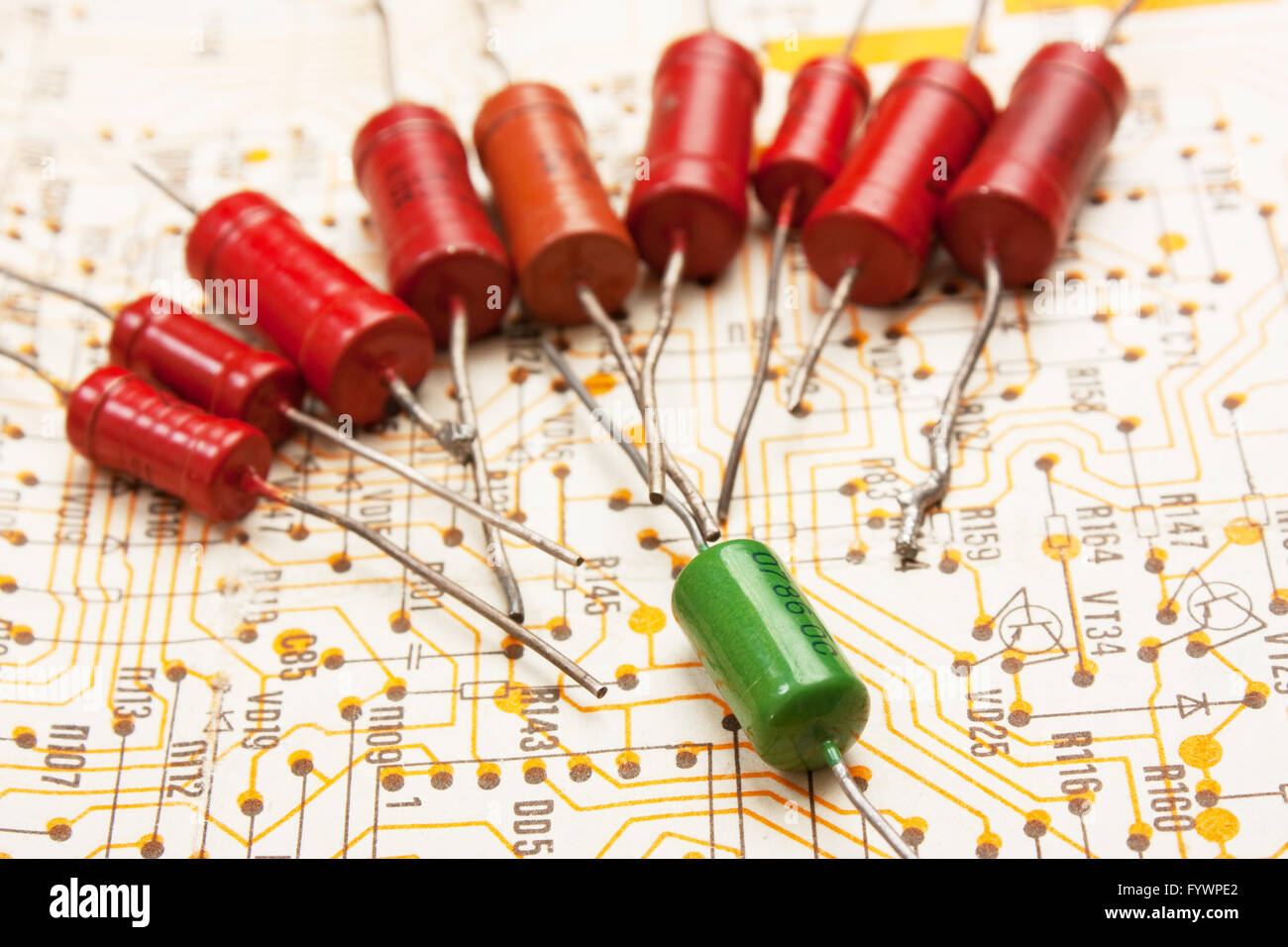 Old electronic components Stock Photo - Alamy