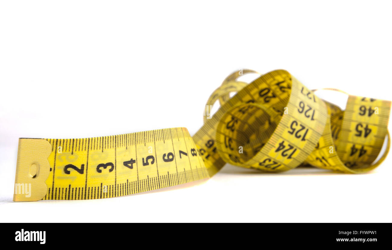Measuring Yellow Tape Stock Photo - Alamy