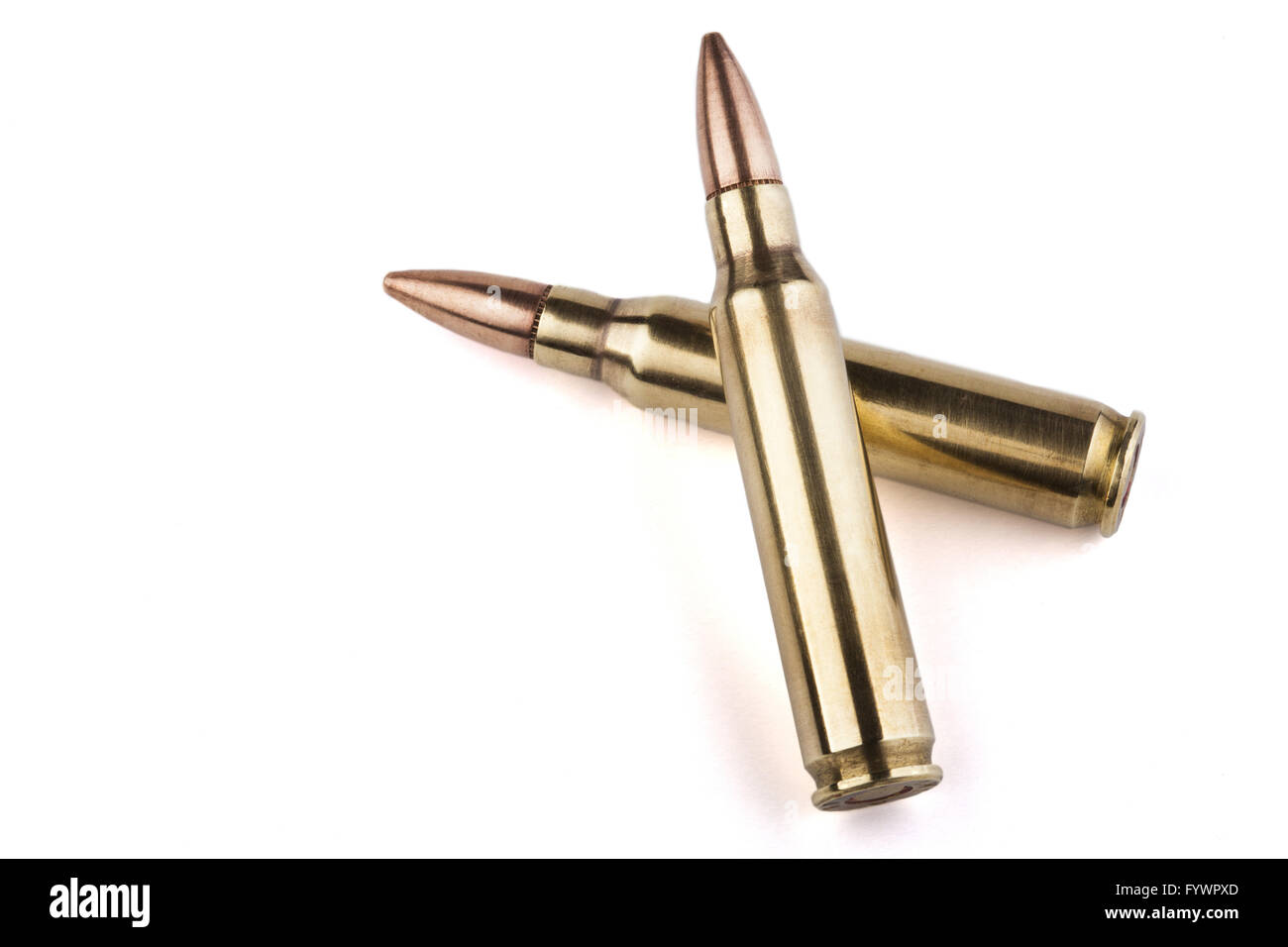 Two Rifle Bullets Stock Photo - Alamy