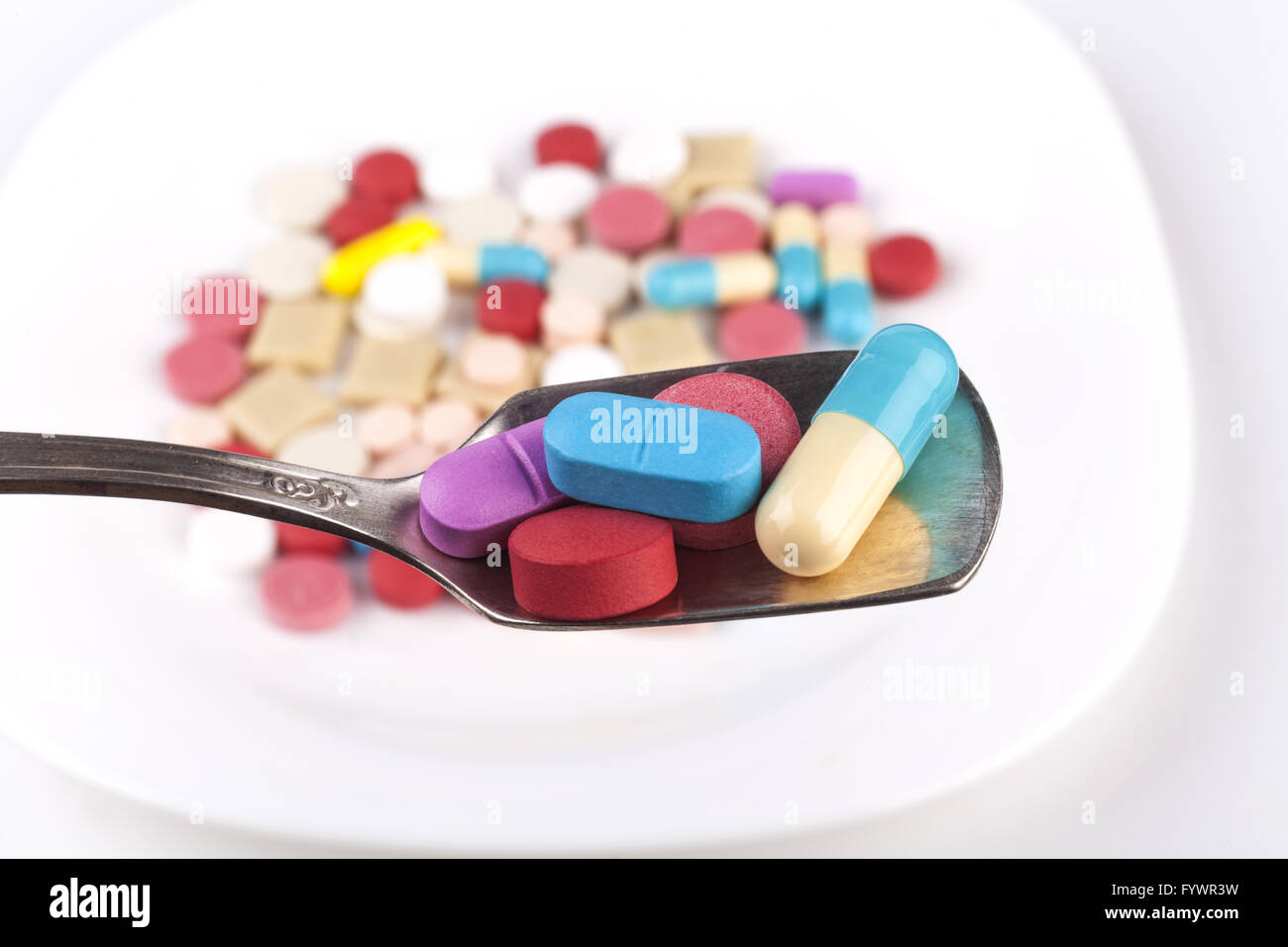 Colors in Spoon Stock Photo - Alamy