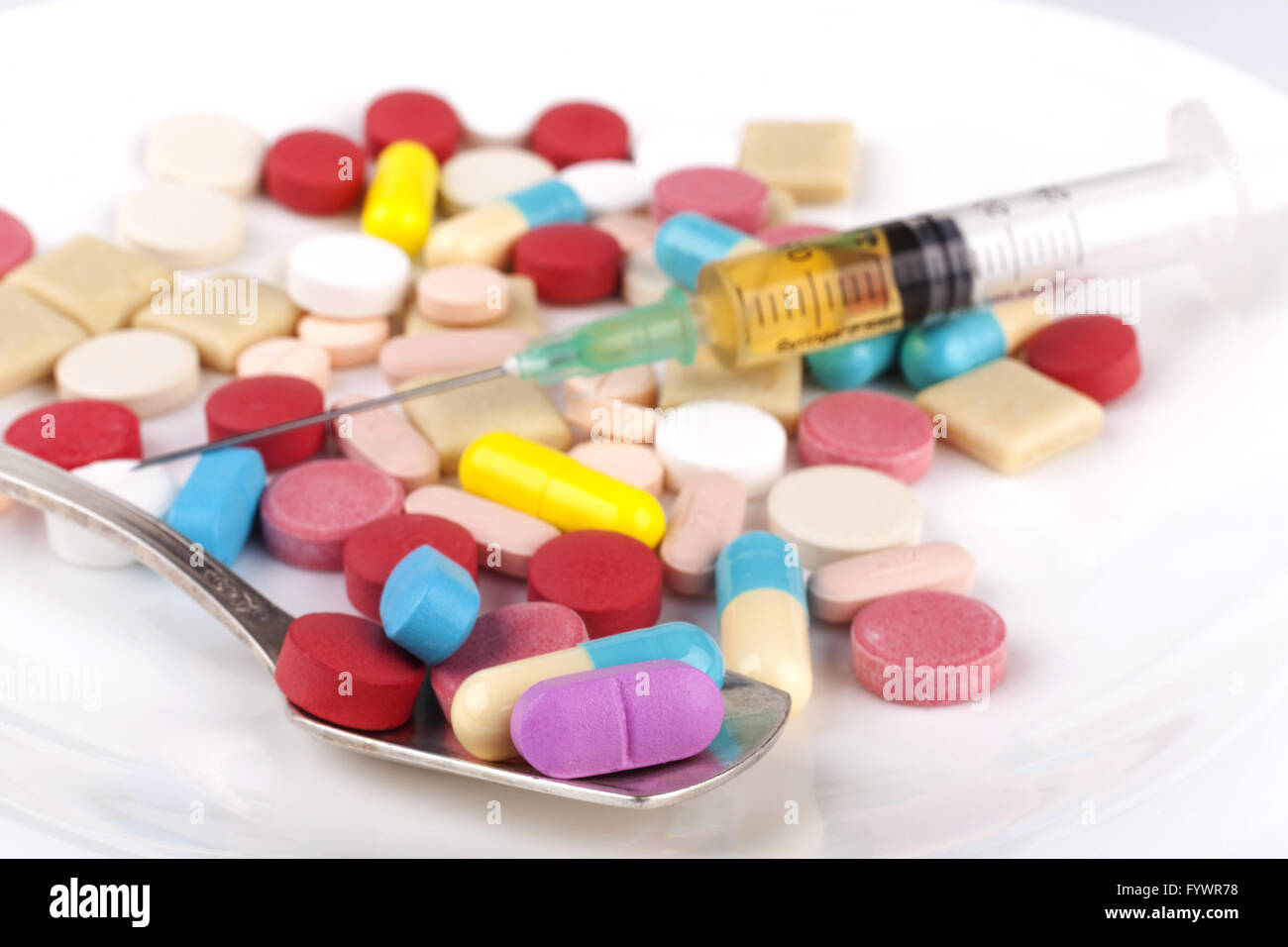 Spoon and Syringe Stock Photo - Alamy