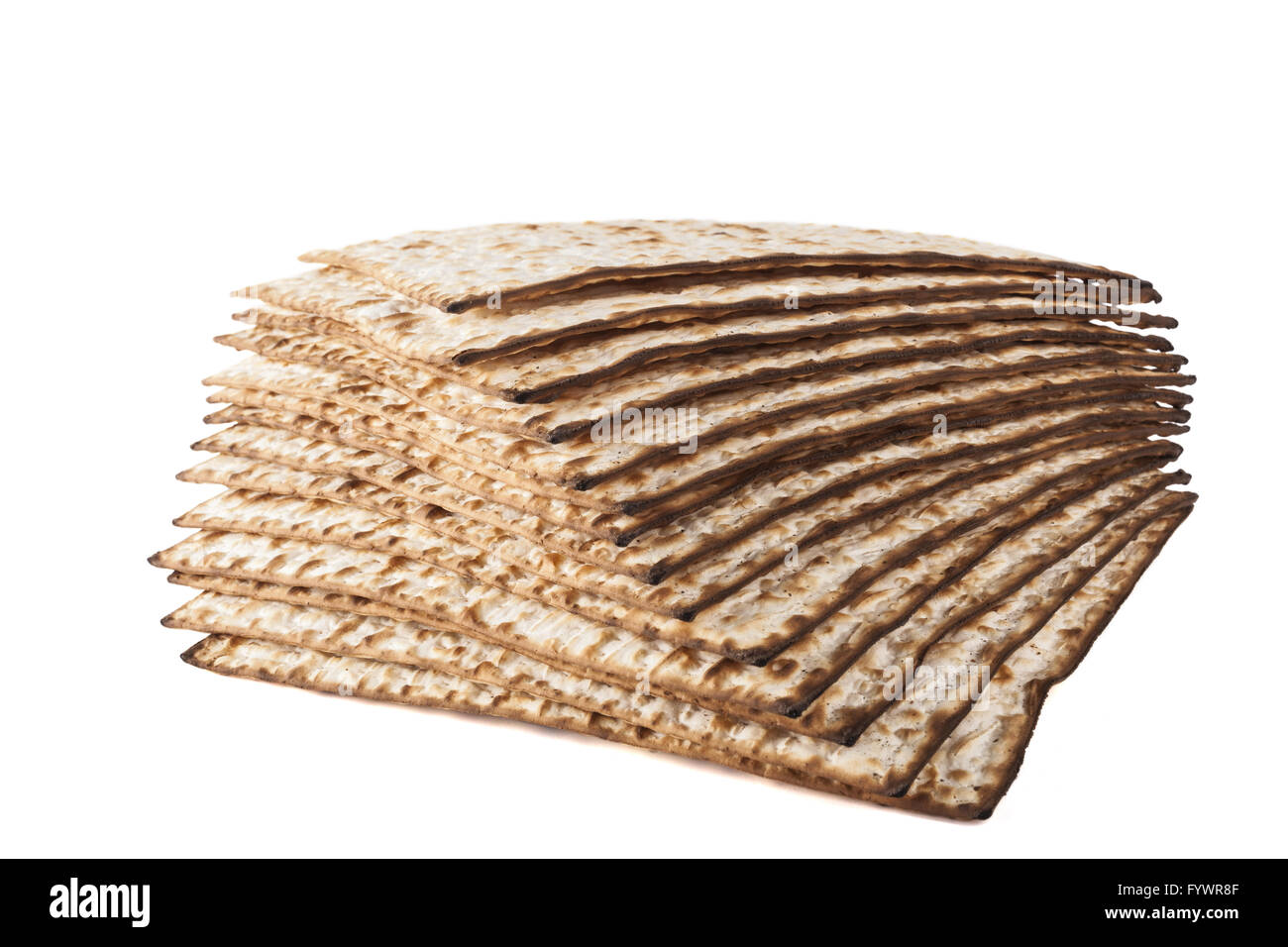 Isolated Matzot on White Stock Photo - Alamy