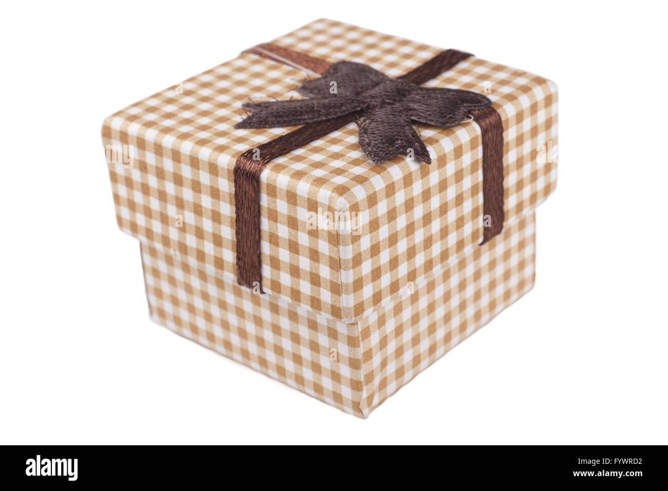 Packed present box brown Cut Out Stock Images & Pictures - Alamy