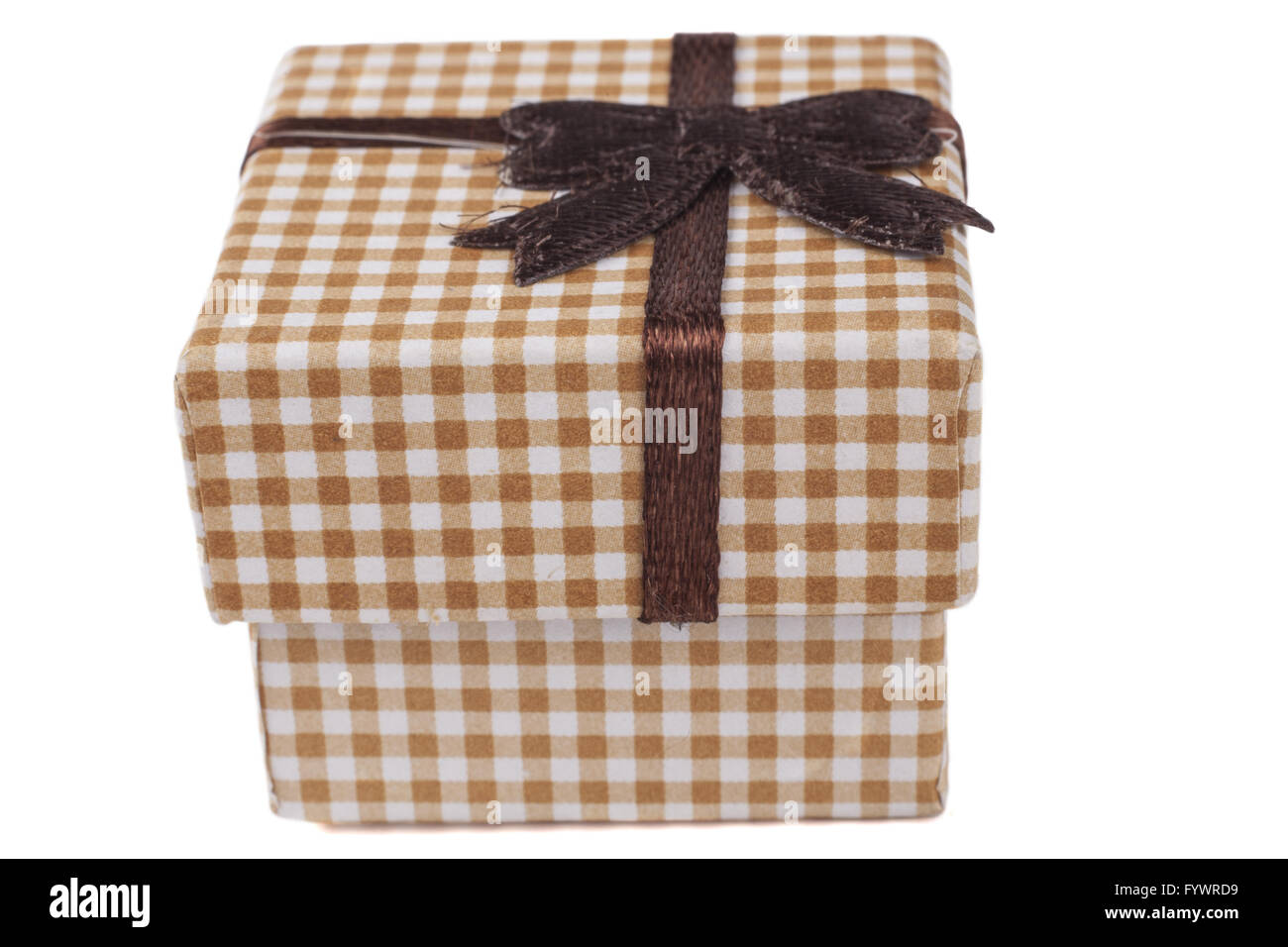 Packed present box brown Cut Out Stock Images & Pictures - Alamy