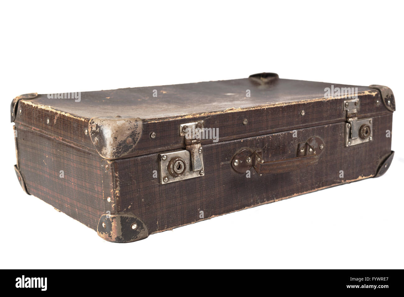 Brown Rusty Suitcase Stock Photo - Alamy