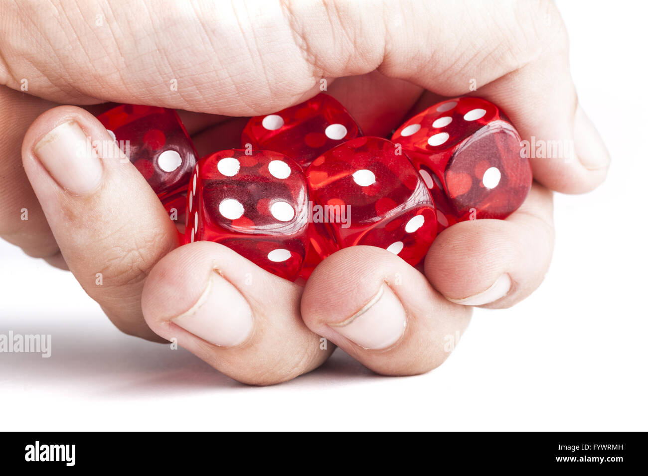 Hand throwing big dice hi-res stock photography and images - Alamy