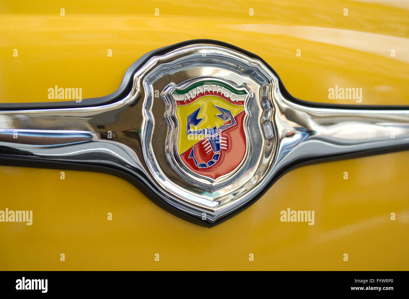 Abarth logo on Classic car Stock Photo - Alamy