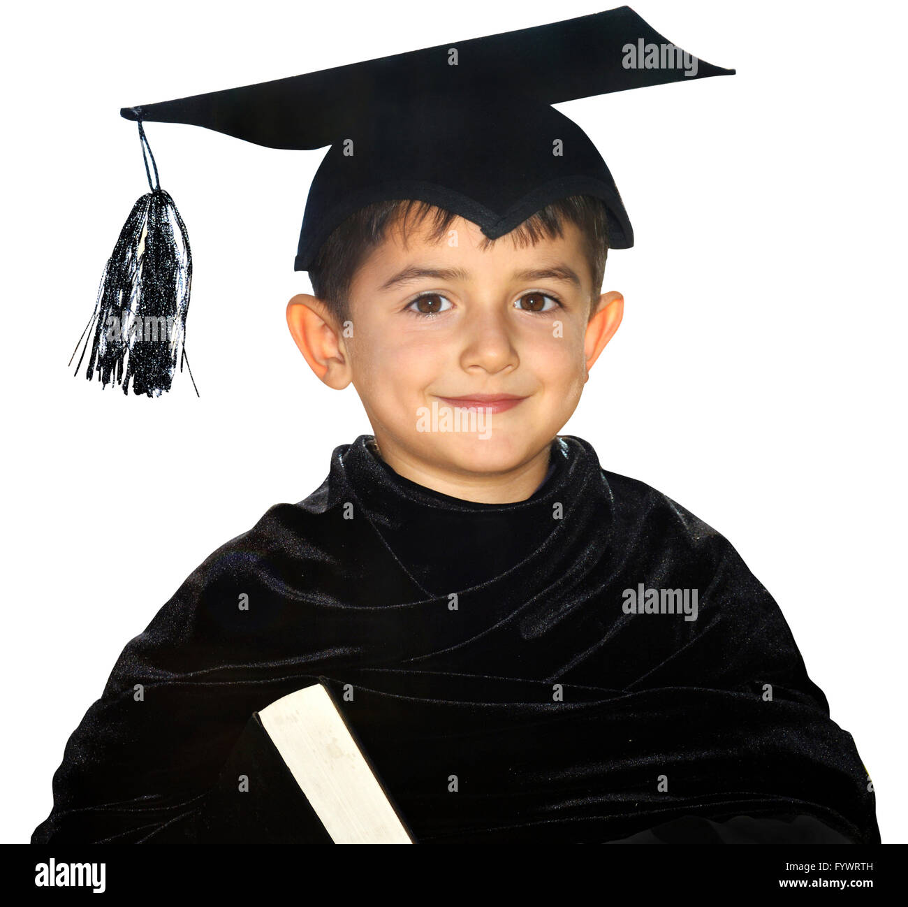 Happy kid graduate with graduation cap Stock Photo - Alamy