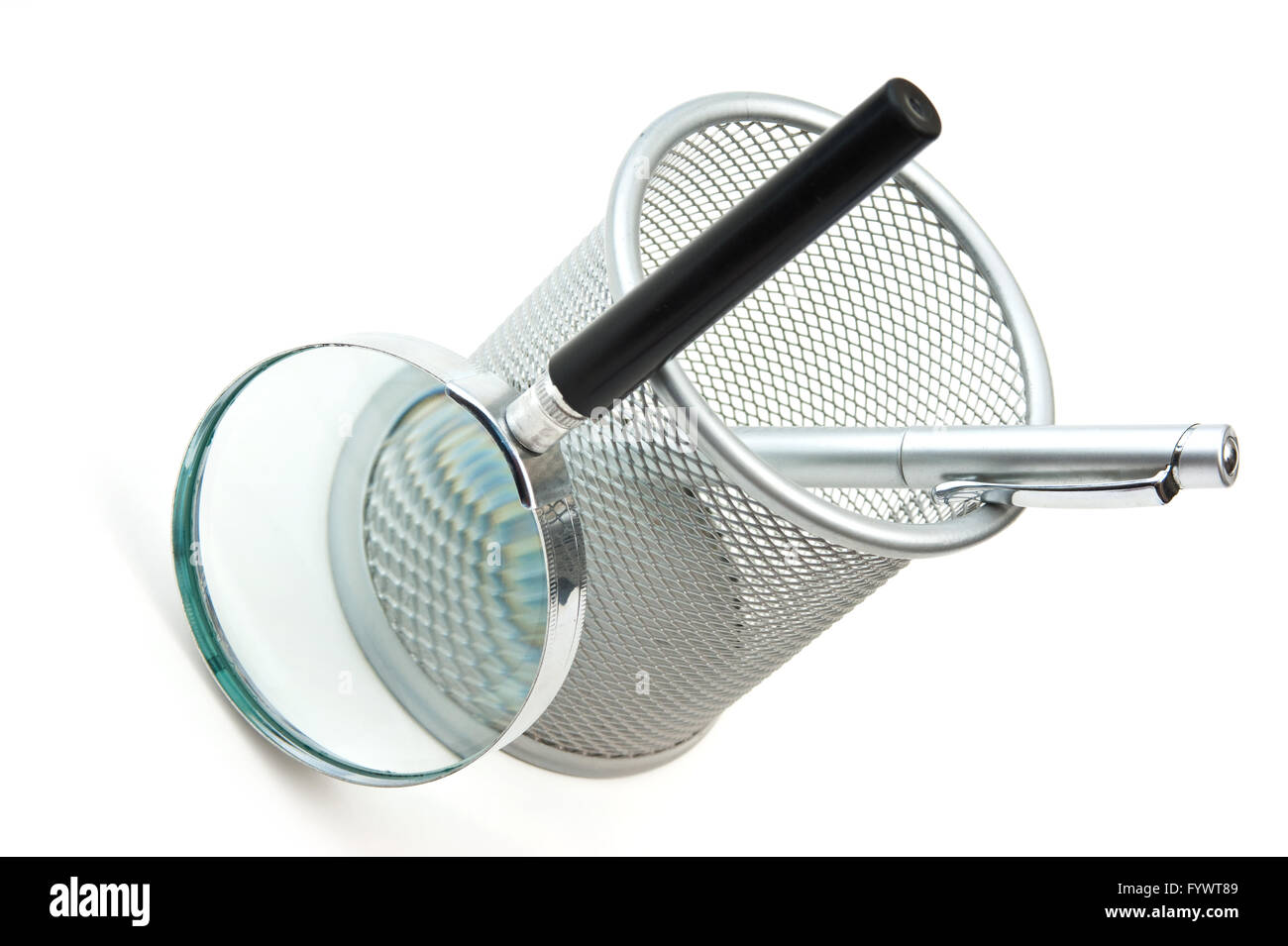 Magnifying glass still life Cut Out Stock Images & Pictures - Alamy