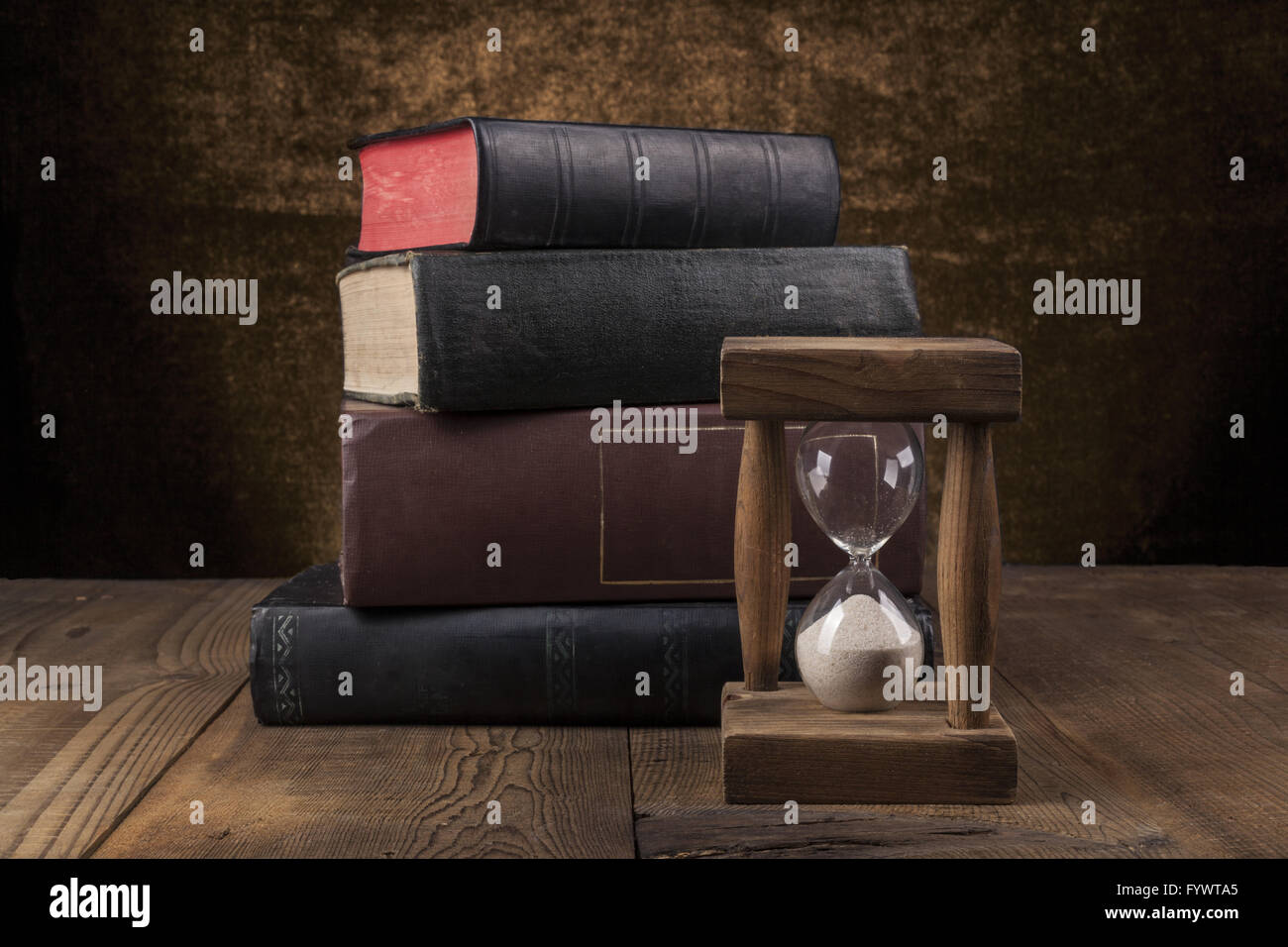 Old Books On Table Stock Photo - Alamy