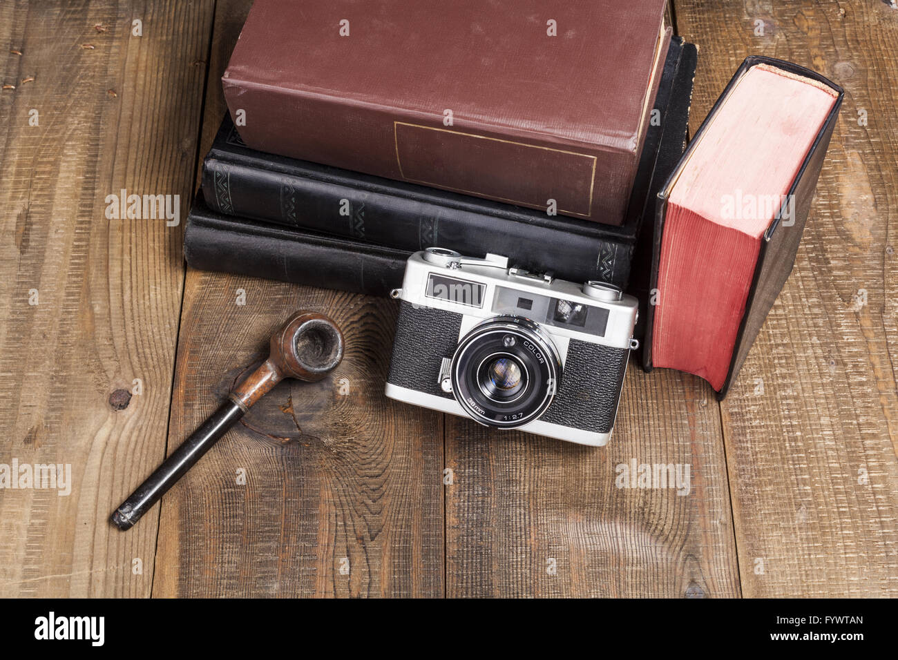 Pipe and Books Stock Photo - Alamy