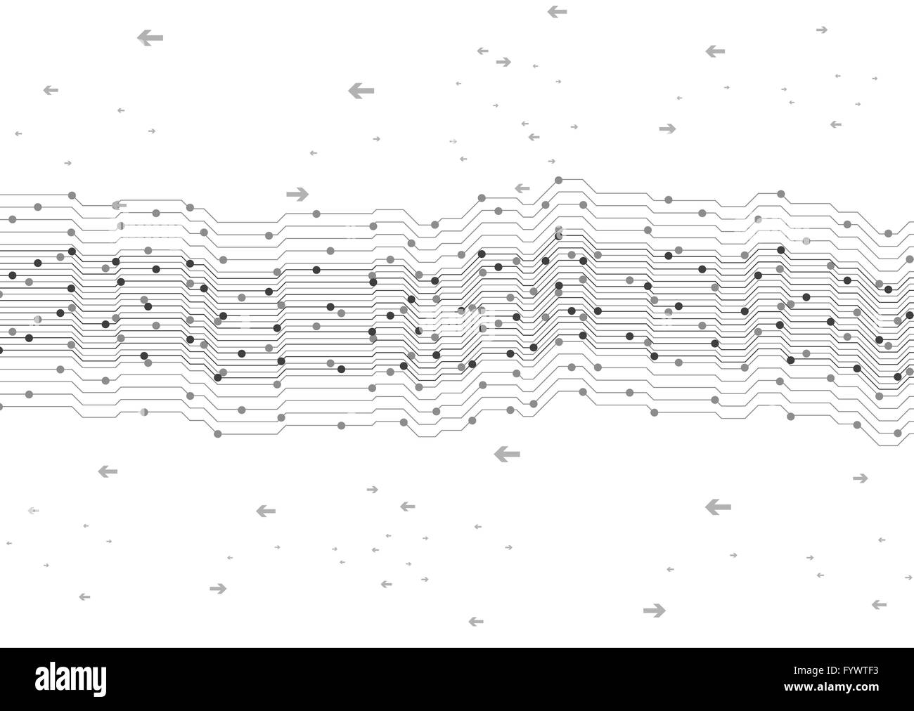 Abstract tech circuit board and arrows background Stock Photo - Alamy
