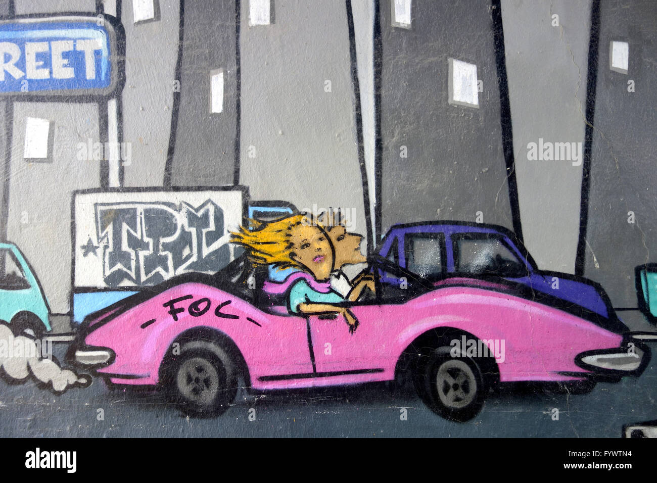 graffiti cabrio go Stock Photo - Alamy