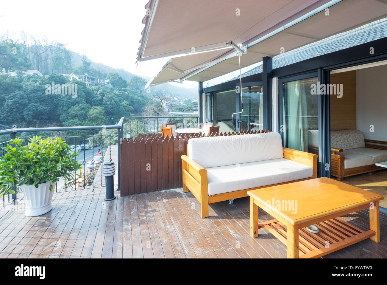 interior of modern balcony Stock Photo - Alamy