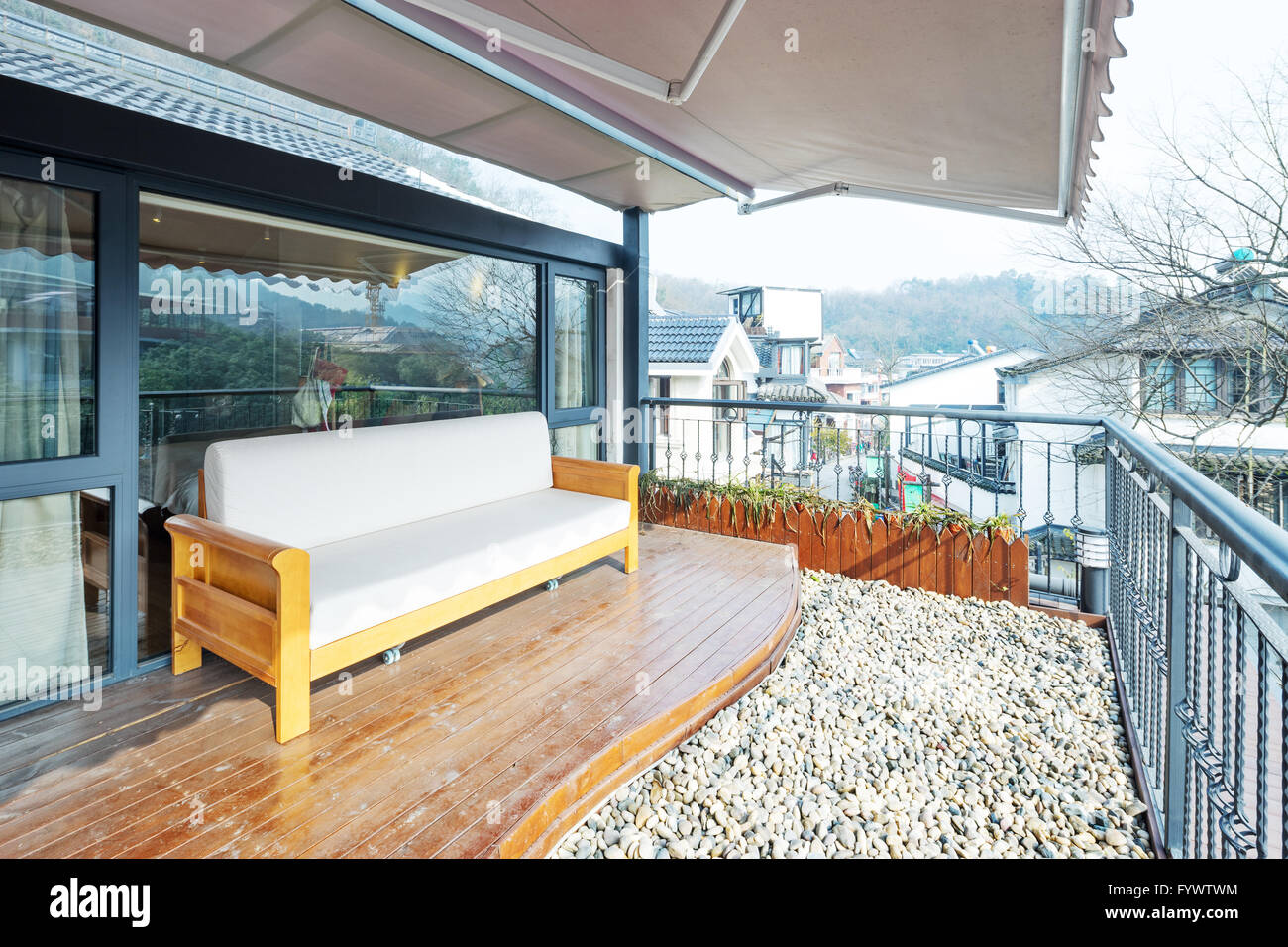 interior of modern balcony Stock Photo - Alamy