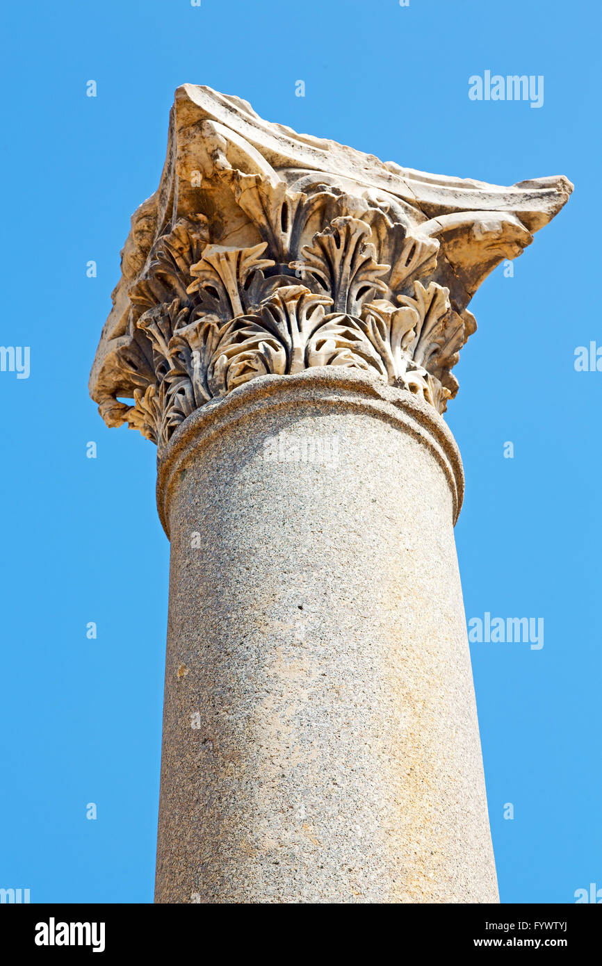column in old temple and antalya the ruins Stock Photo - Alamy