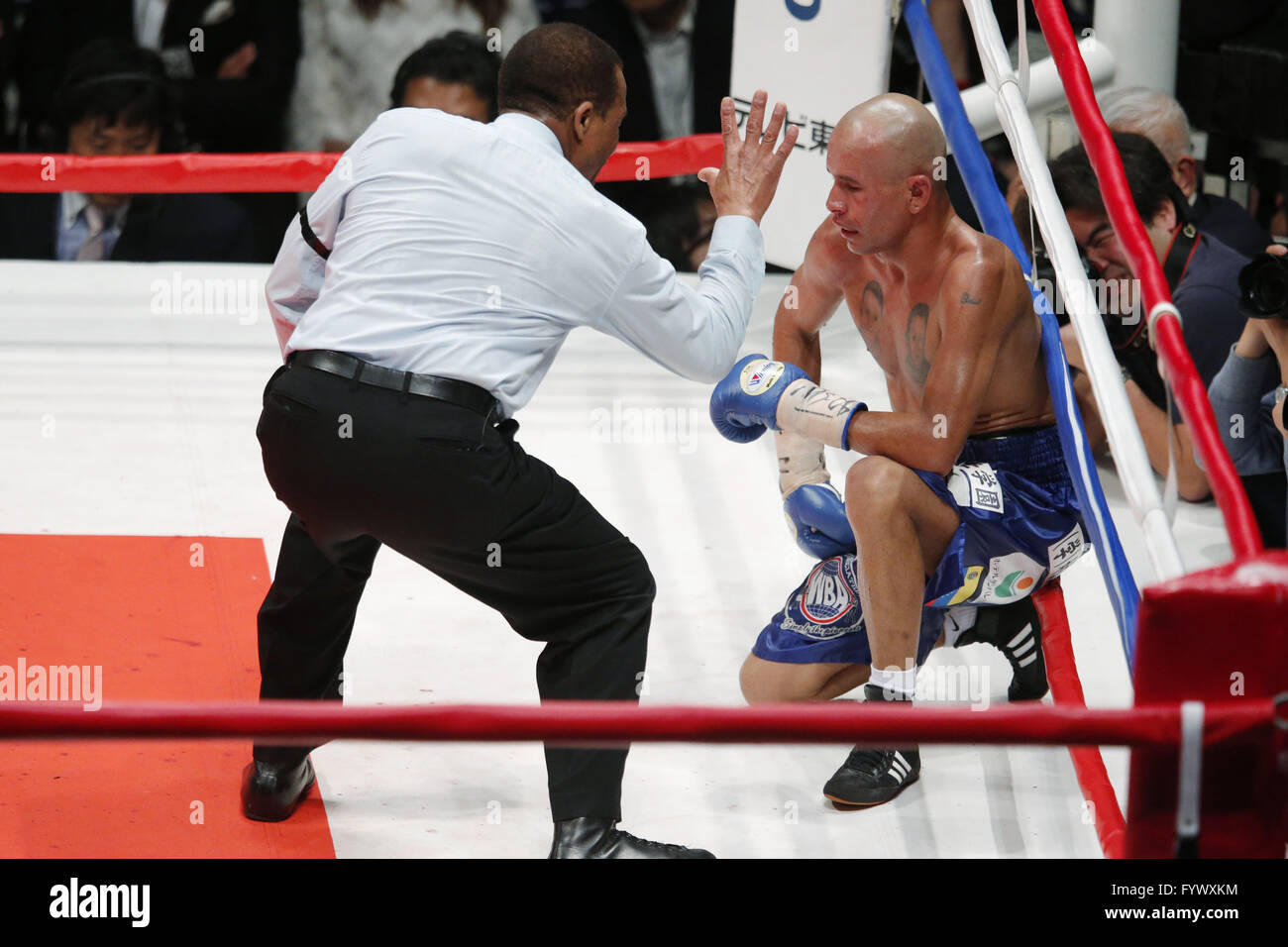 Ota-City General Gymnasium, Tokyo, Japan. 27th Apr, 2016. Juan Jose ...