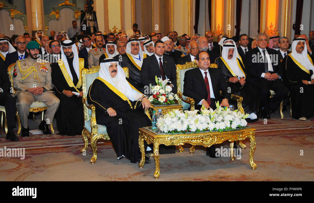 Cairo, Egypt. 27th Apr, 2016. Egyptian President Abdel Fattah al-Sisi ...