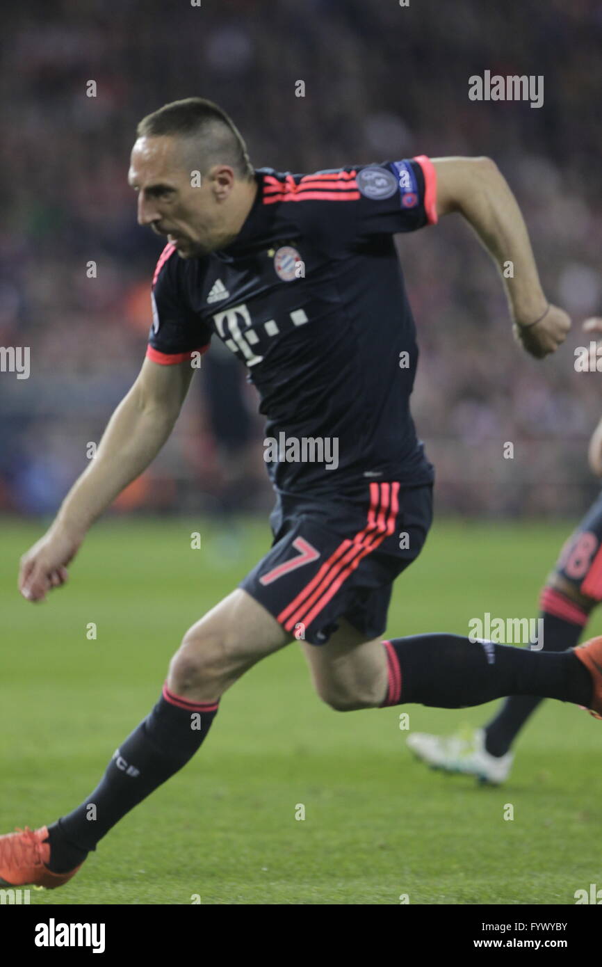 Madrid, Spain. 27th April, 2016.Franck Ribery of Bayern Munich in ...
