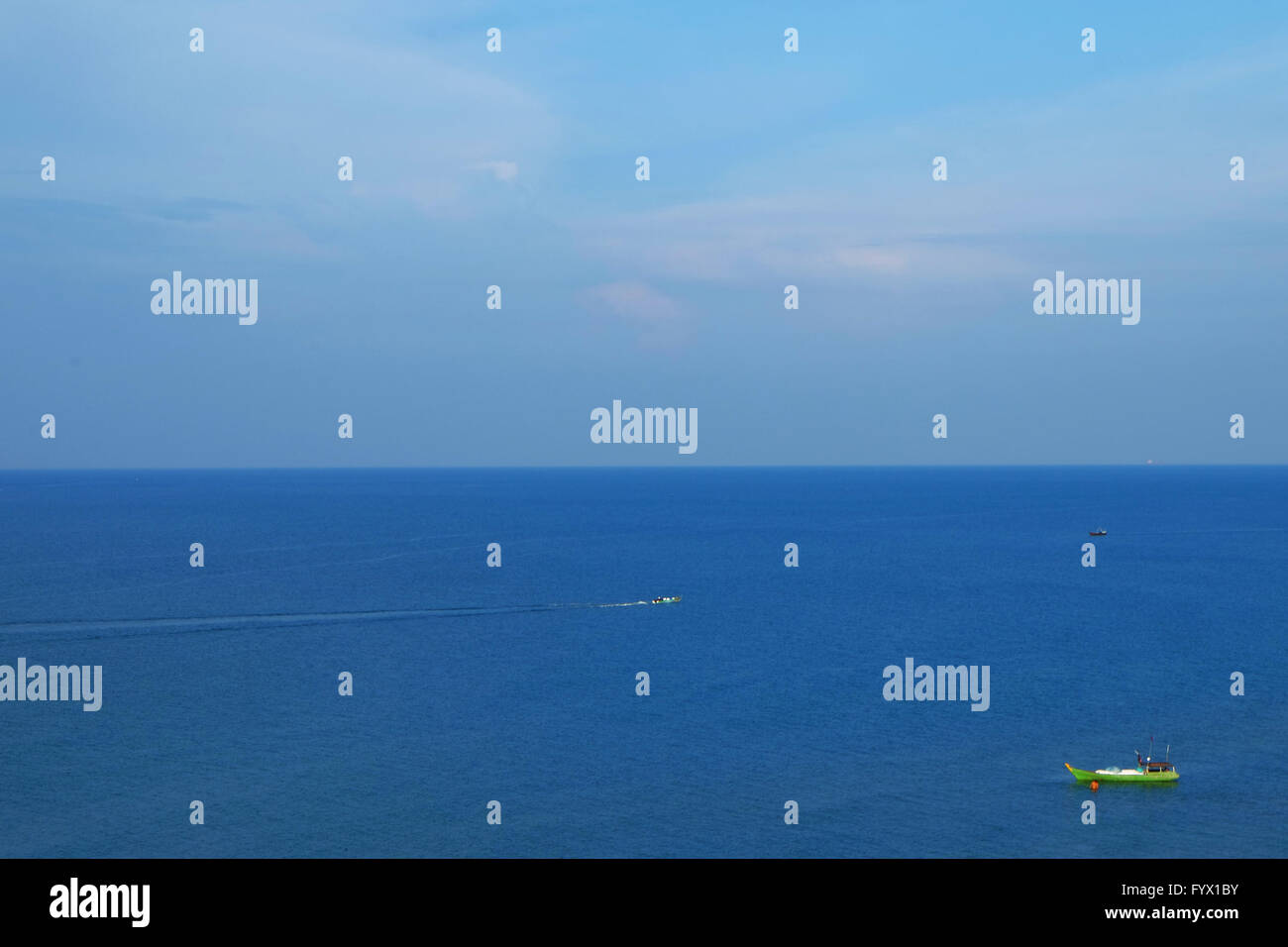 Rupat Island, Indonesia. 16th Apr, 2016. Ships passing in the Malacca ...