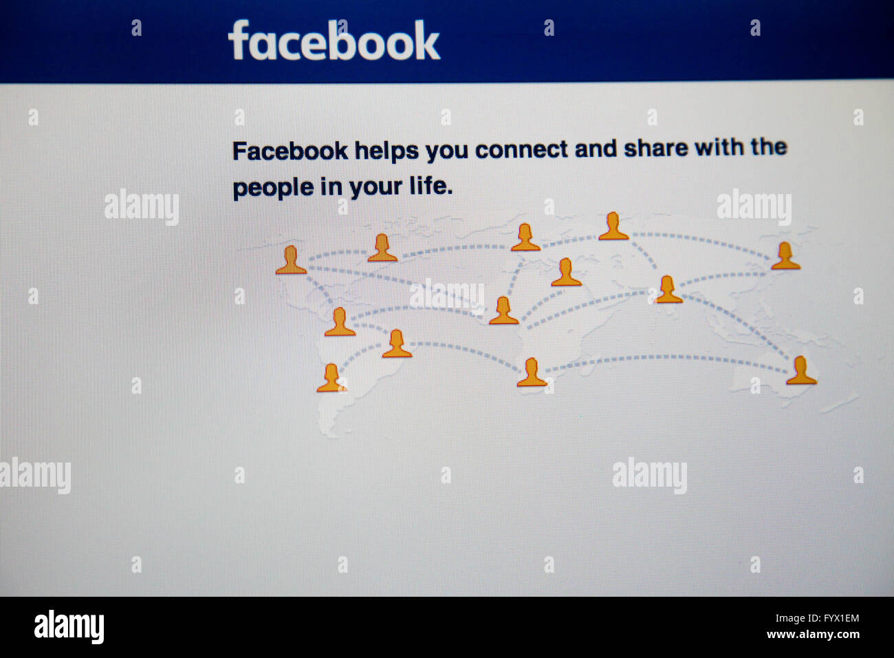 Facebook log in page on computer hi-res stock photography and images ...