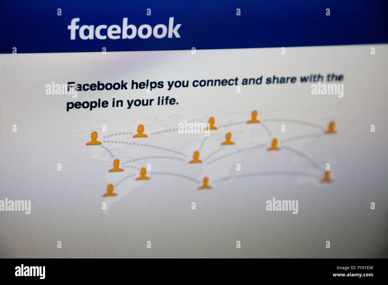 Facebook login page hi-res stock photography and images - Alamy