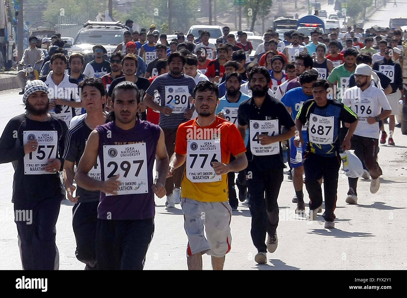 Students participate in Anti-Smoking Marathon organized by the Iqra ...