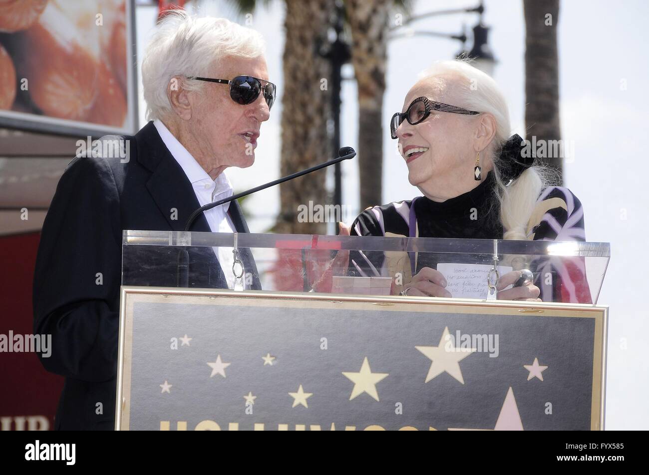 Los Angeles, CA, USA. 28th Apr, 2016. Dick Van Dyke, Barbara Bain at ...