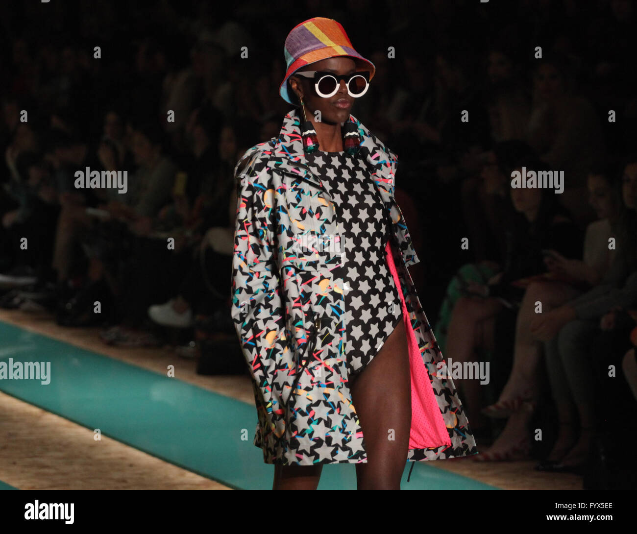 SAO PAULO, Brazil - 28/04/2016: SPFW SUMMER 2017 - Parade of Salinas ...