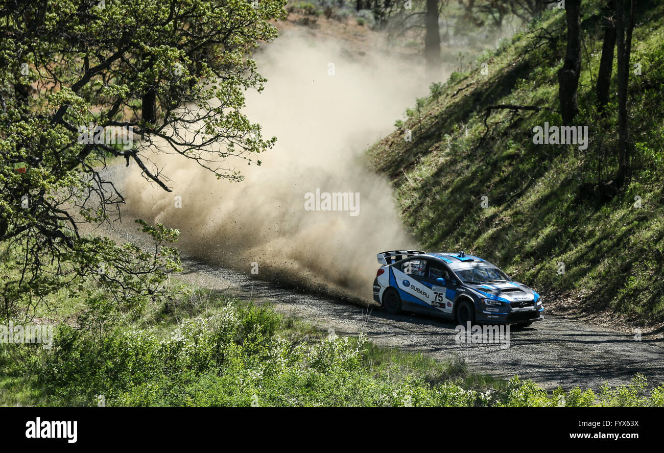DAVID HIGGINS competes at the Oregon Trail Rally near The Dalles, OR on ...