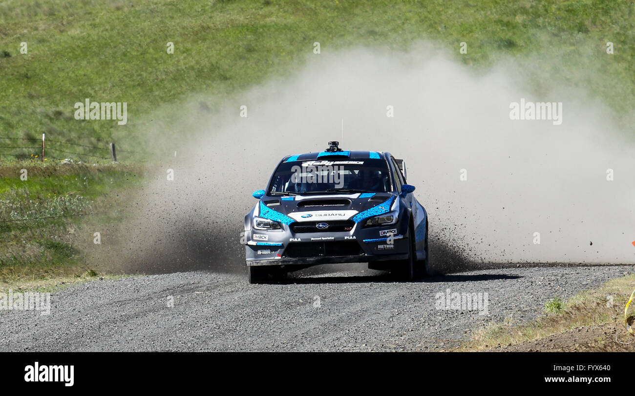DAVID HIGGINS competes at the Oregon Trail Rally near The Dalles, OR on ...