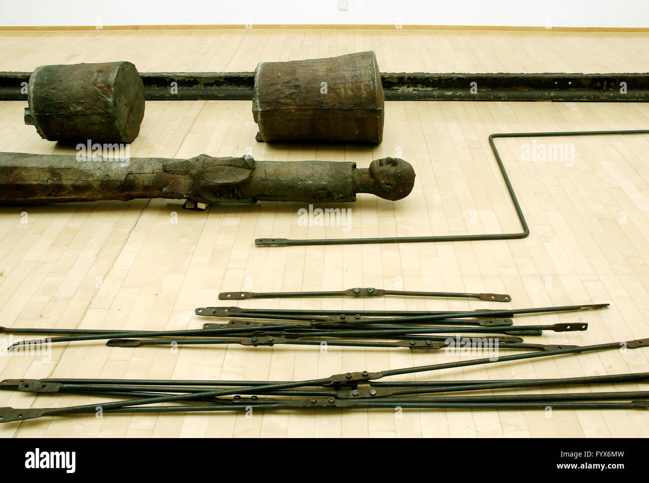 Kleve, Germany. 28th Apr, 2016. The art installation 'Tram stop' by ...