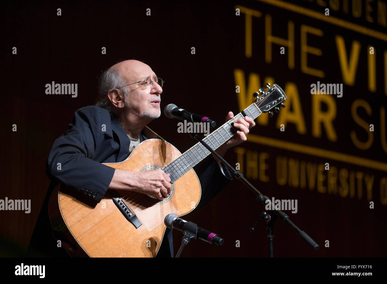 Folk singer Peter Yarrow of Peter Paul and Mary sings "Where Have All ...