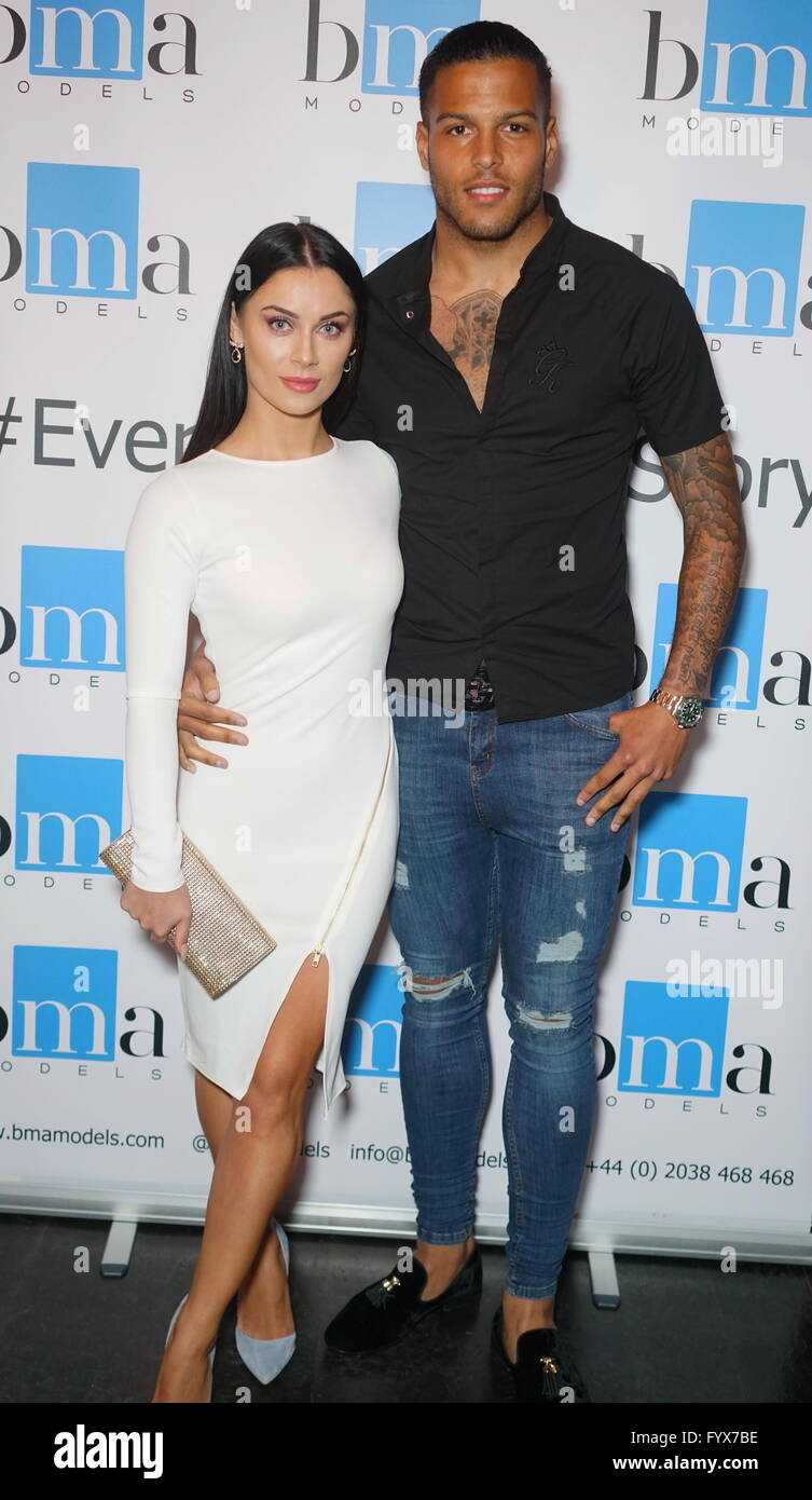 London, UK. 28th April, 2016. : Love Island's Cally Jane Beech and Luis ...