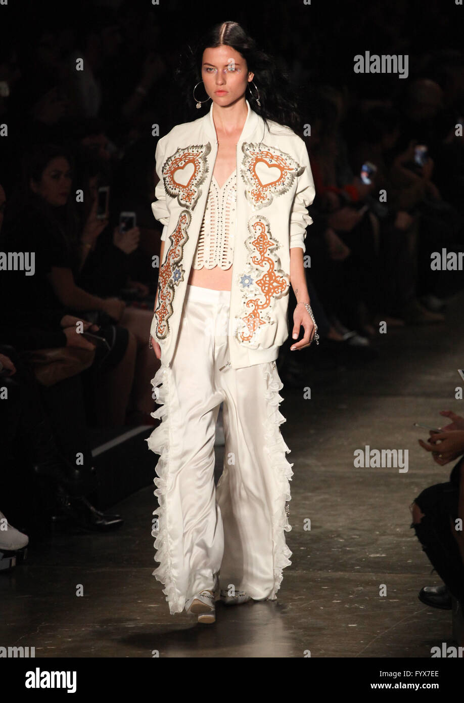 SAO PAULO, Brazil - 04/28/2016: SPFW SUMMER 2017 - Designer Parade Helo ...